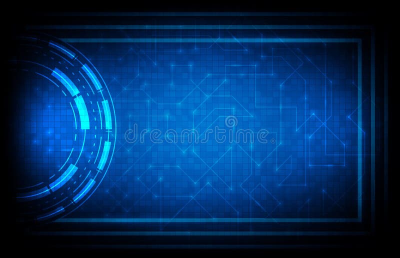 Background of Blue Futuristic Hud Sci Fi Interface Background Stock ...