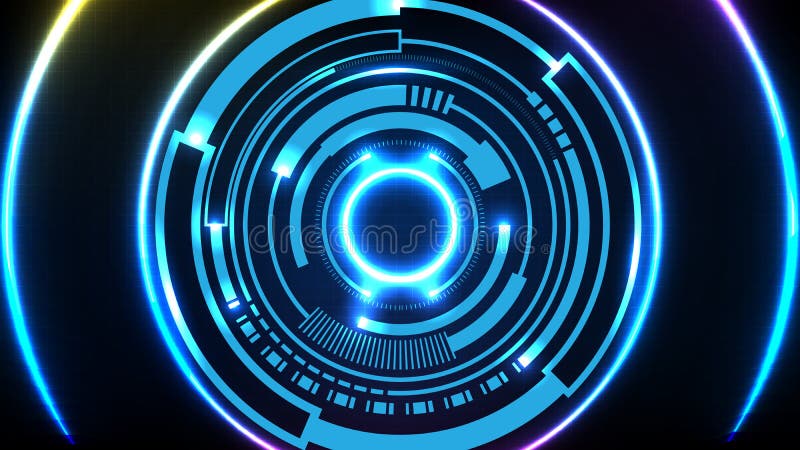 Background of Blue Futuristic Technology Hud Display Interface Stock ...