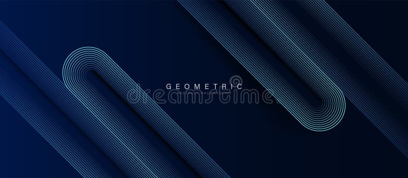 Abstract Background with Blue Geometric Rectangle Lines. Modern Minimal ...