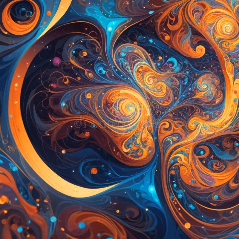 Abstract Background of Blue and Gold Color Stock Illustration ...