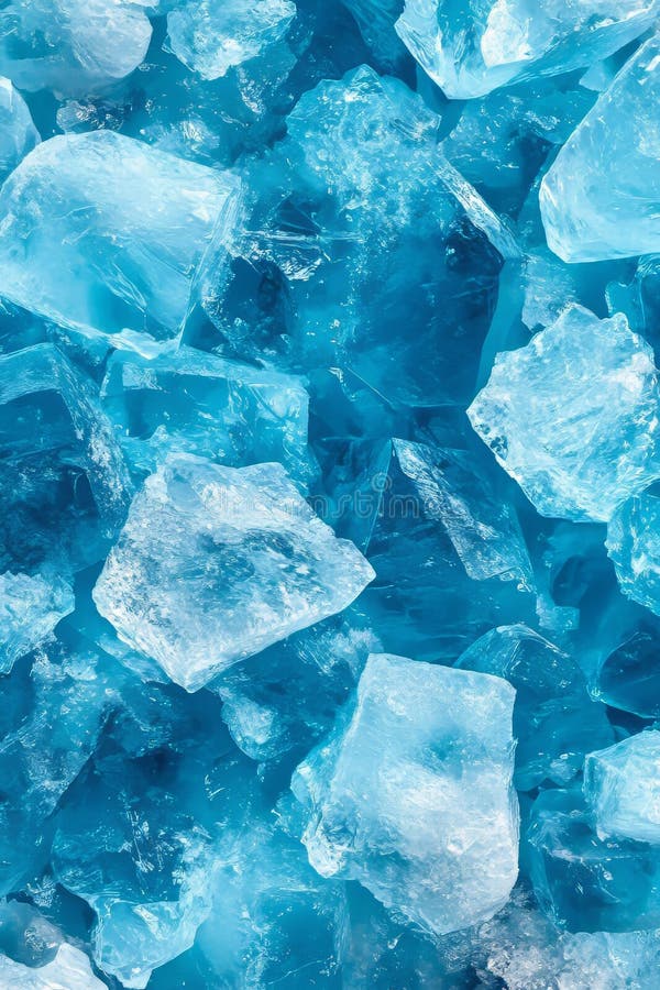 Abstract Background of Blue Ice Cubes, Refreshing Coolness, Frozen ...