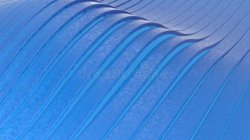 Abstract Background with Blue Ice Wavy Stripes. Abstract Cut Paper ...