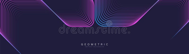 Abstract Background with Blue and Magenta Geometric Rectangle Lines ...