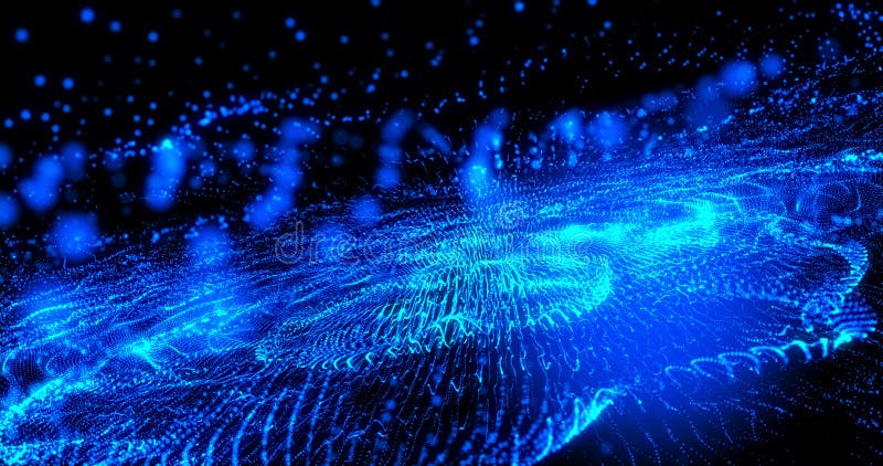 Abstract Background with Blue Moving Flying Stripes, Lines of Digital ...