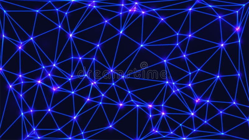 Abstract Background. Blue Neon Polygonal Pattern Stock Vector ...