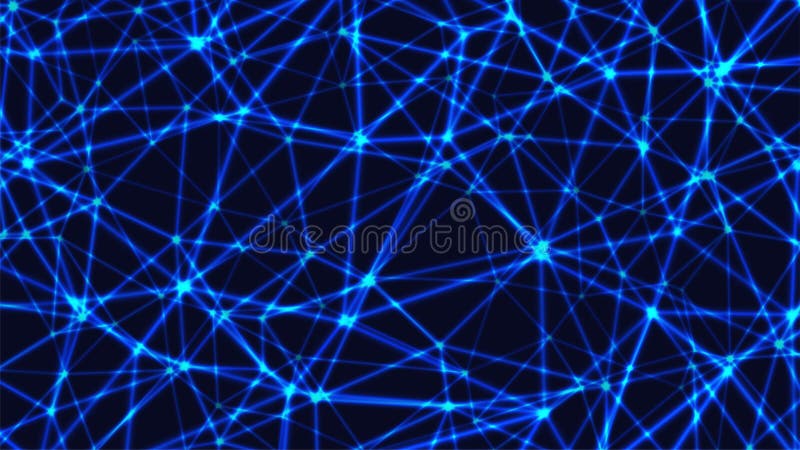 Abstract Background. Blue Neon Polygonal Pattern Stock Vector ...