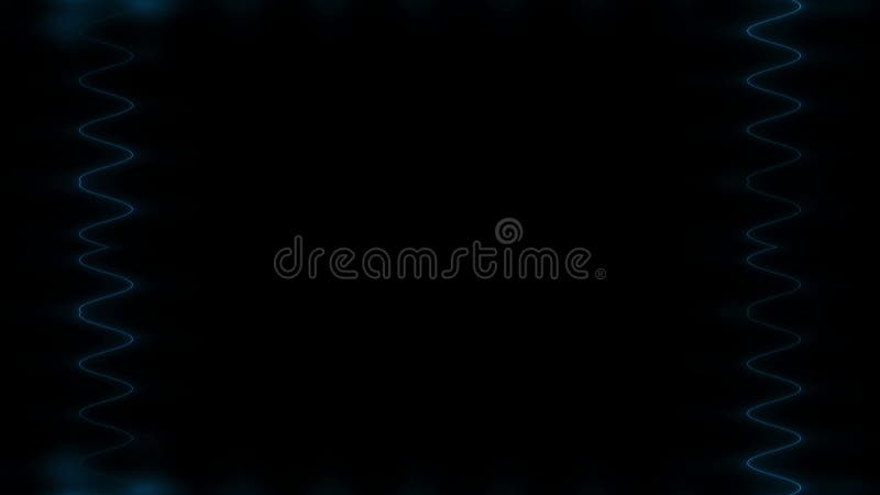 Abstract Blue Neon Waves on Black Background Stock Video - Video of ...