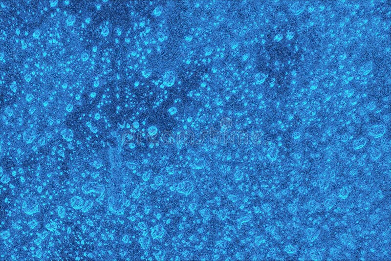 Abstract Background of Blue Organic Microbe Particles Under Microscope ...