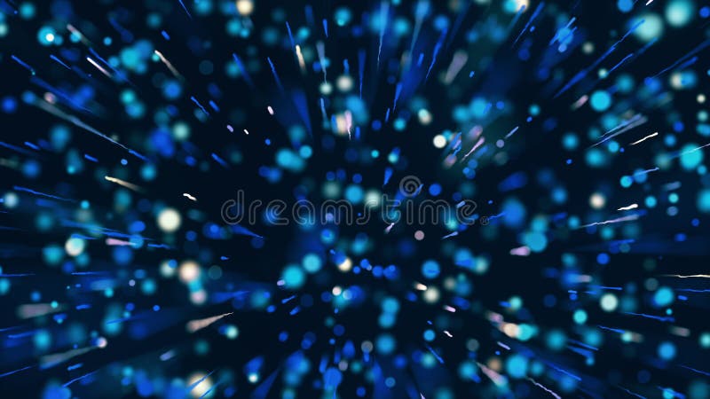 Abstract Background of Blue Particles Stock Footage - Video of spheres ...