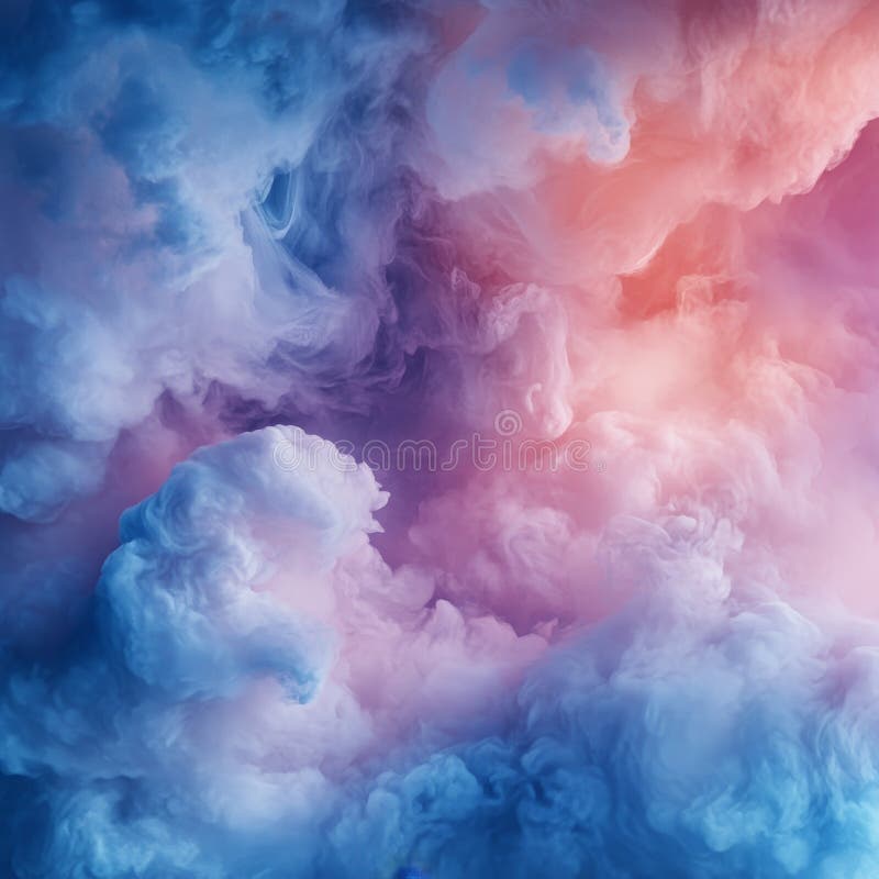 Abstract Background with Blue and Pink Clouds and Radar. Illustration ...