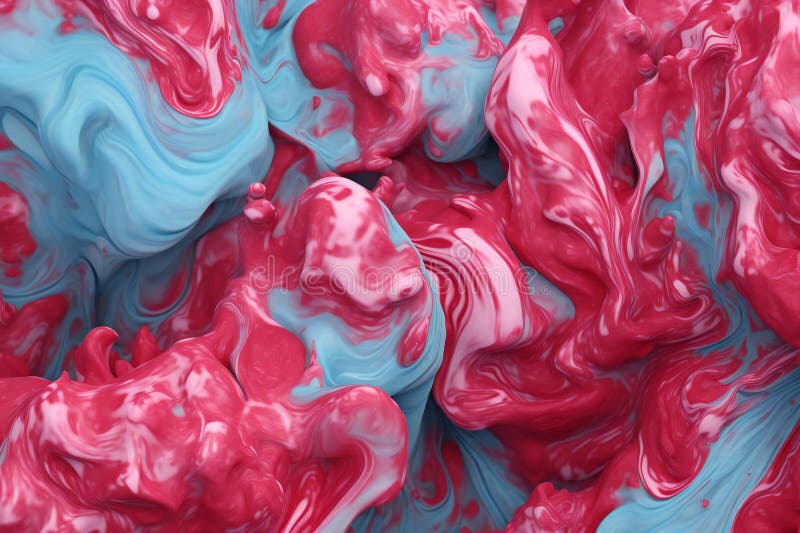 Abstract Background of Blue, Pink and Red Paint Mixing in Water Stock ...