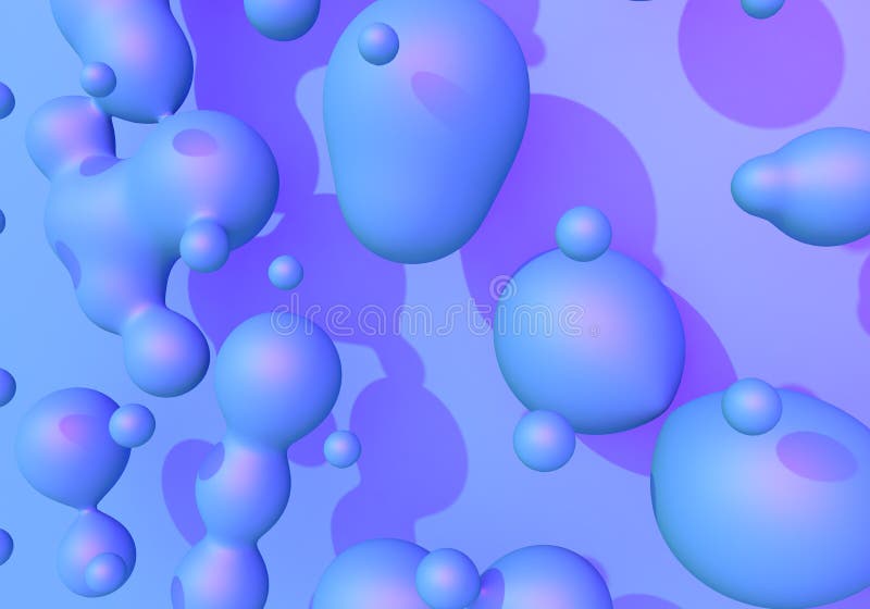 Abstract Background with Blue and Purple Liquid Drops Stock ...