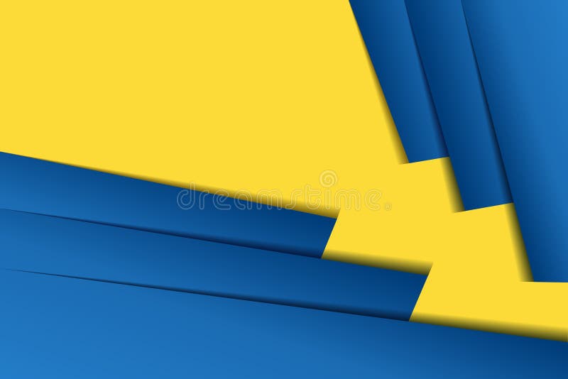 Blue Rectangle on Yellow Color, Modern Design Illustrations, Vector ...