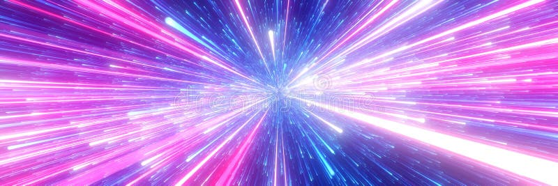 Speed of Light in Space on Dark Background. Stock Illustration ...