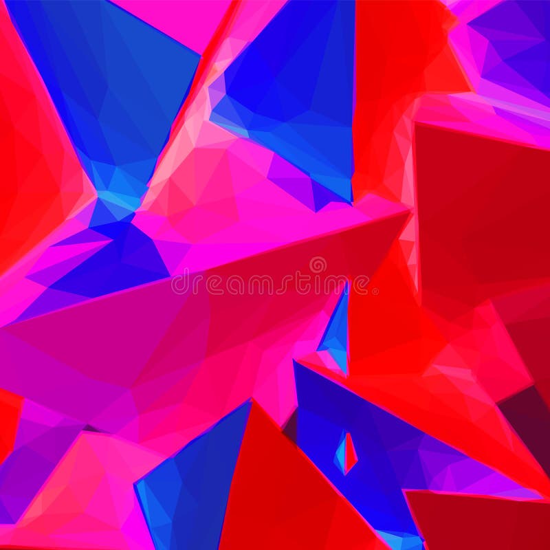 Abstract Background with Blue and Red Triangular Shapes Stock Vector ...