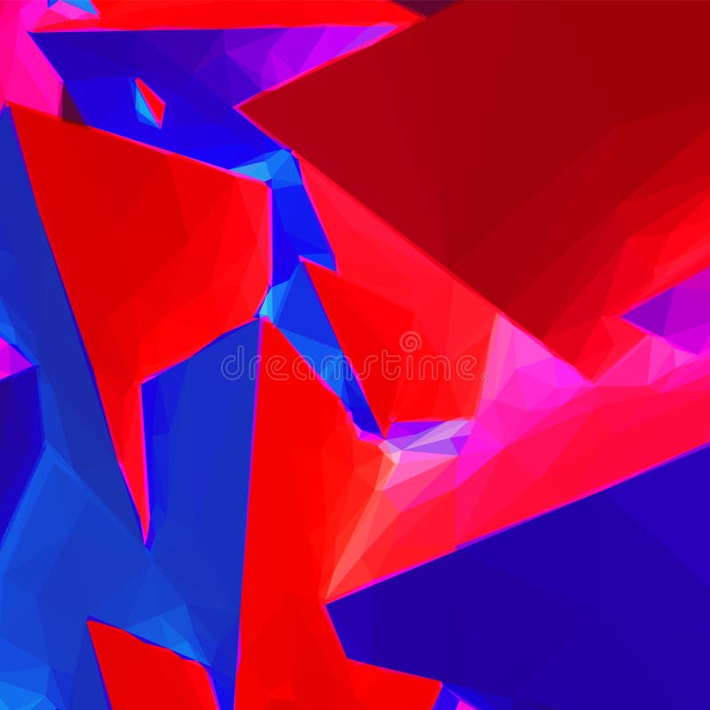 Abstract Background with Blue and Red Triangular Shapes Stock Vector ...