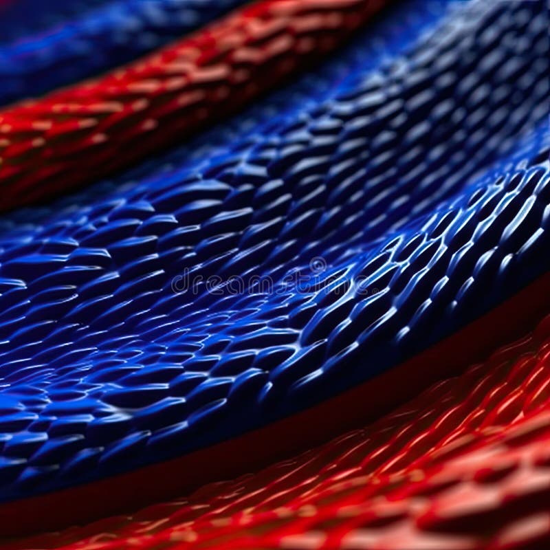 Abstract Background of Blue and Red Wavy Lines Stock Illustration ...