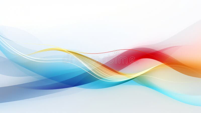 Abstract Background with Blue, Red and Yellow Waves. Vector ...
