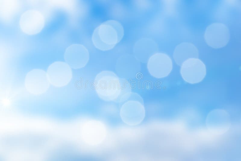 Abstract Background of Blue Sky with Bokeh and Sunlight Stock Image ...