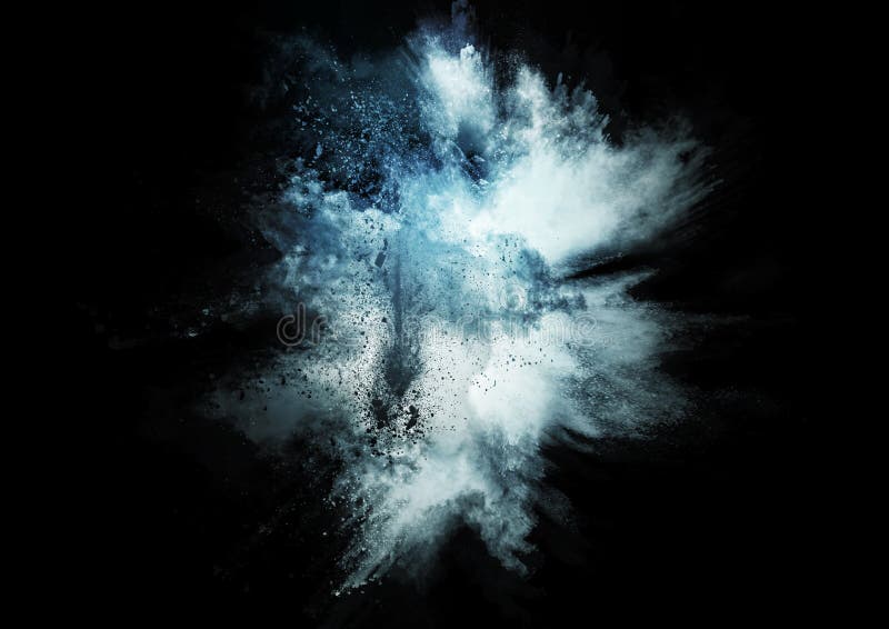 Abstract Background with Blue Smoke and Dust Splatter Stock ...