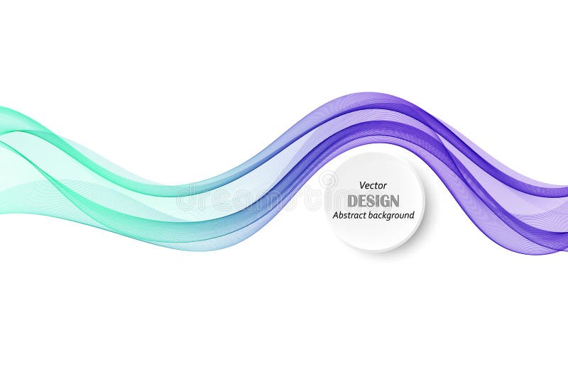 Abstract Background of Blue Smooth Lines Horizontal Wave, Design ...