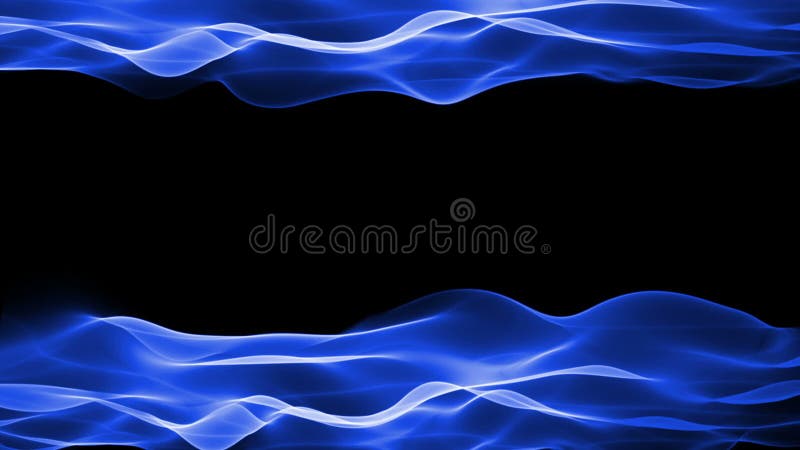 Abstract Background, Blue Soft Motion Flowing Animation on Black ...