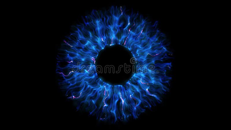 Abstract Background Blue Sphere in Space with Glowing Particles ...