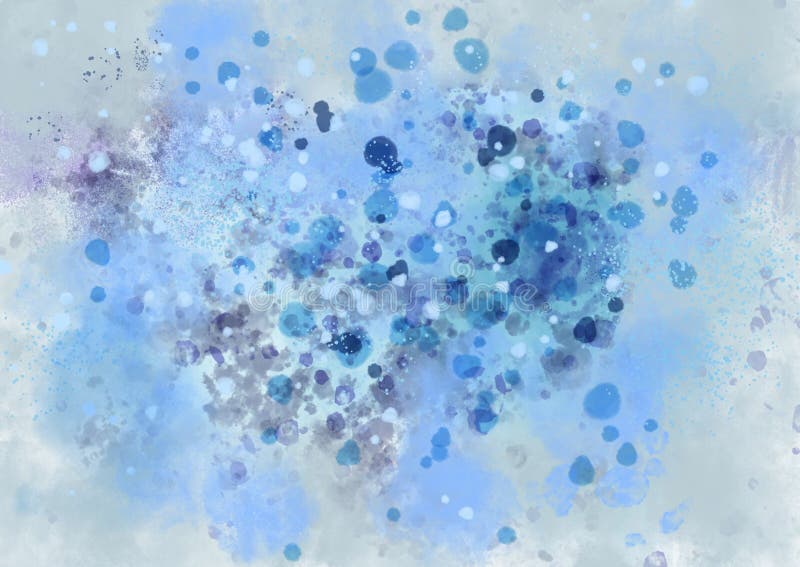 Abstract Background of Blue, Blue Spots. Winter Background, Snow ...