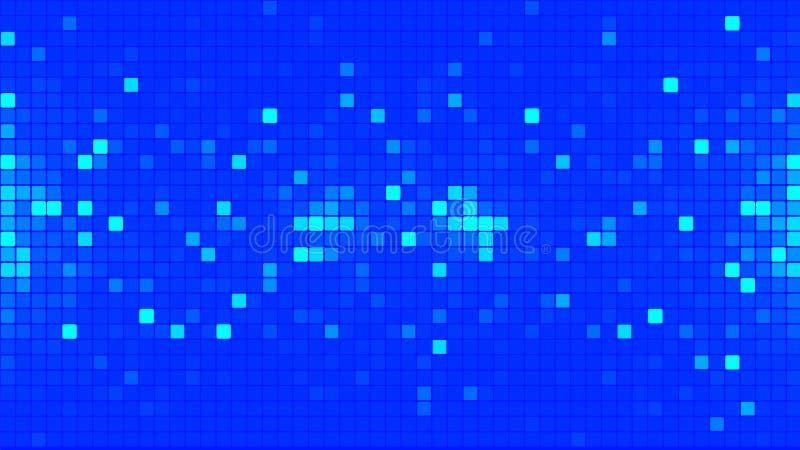 Abstract Background of Blue Squares. Background of Computer Mosaic ...