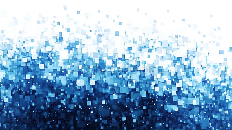 Abstract Background with Blue Squares Fading into White Stock ...
