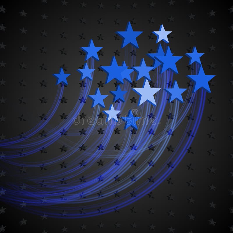 Abstract Background with Blue Stars Stock Vector - Illustration of idea ...