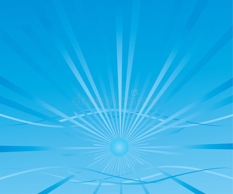 Abstract Background with a Blue Sun Stock Vector - Illustration of ...