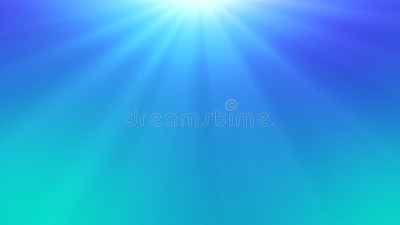 Abstract Background with Blue Sun in the Sky, Lights Full Screen Blue ...