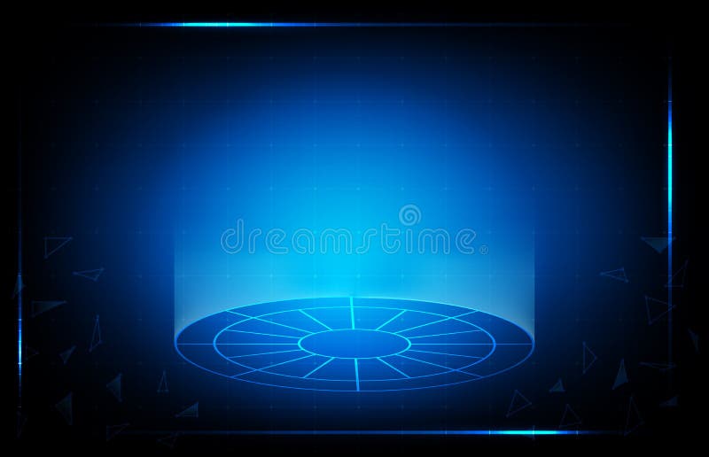 Background of Blue Technology Hud Ui Display Stock Vector ...