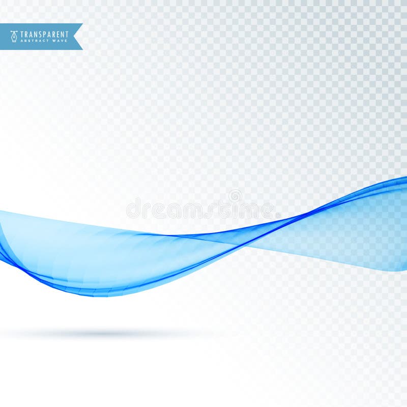 Abstract Background with Blue Transparent Wave Stock Vector ...