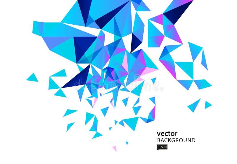 Abstract Background Blue Triangles Stock Vector - Illustration of ...