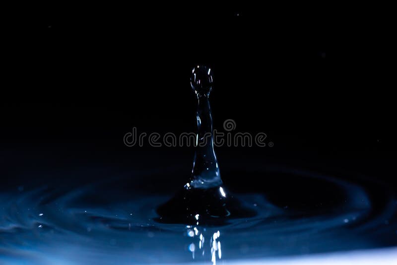 Abstract Background of Blue Water Splash Falling Drop on Liquid Wave ...