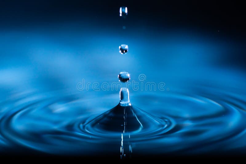 Abstract Background of Blue Water Splash Falling Drop on Liquid Wave ...