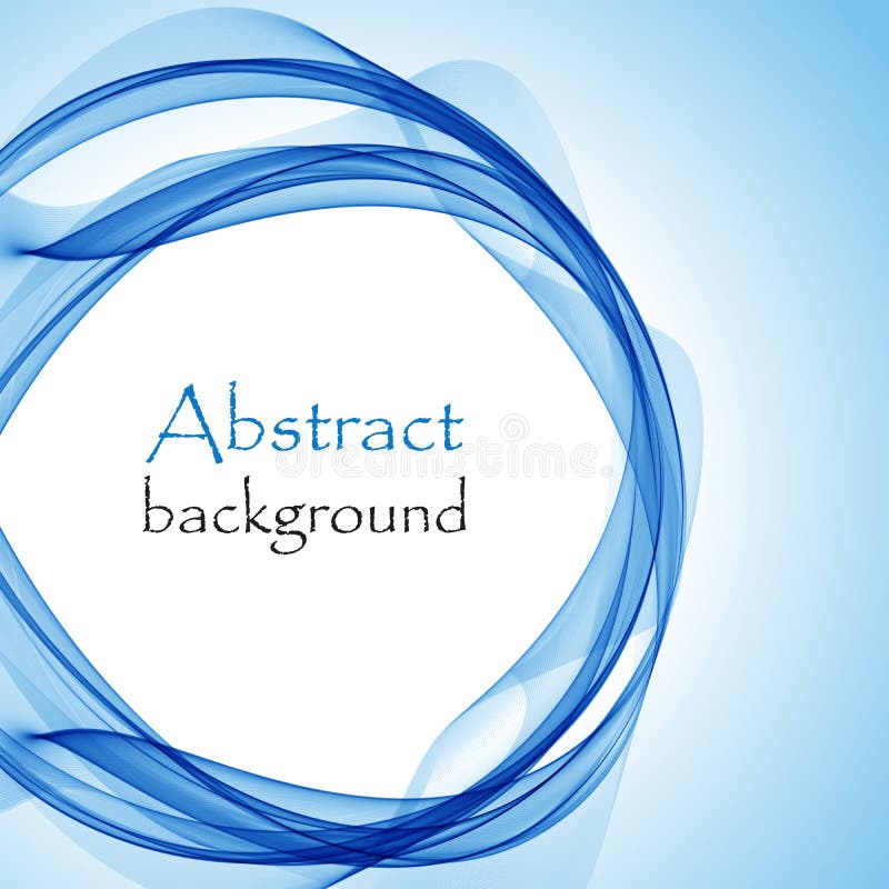 Abstract Background with Blue Wave in the Form of a Circle Stock Vector ...