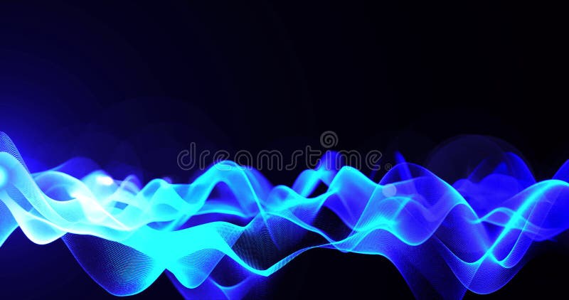 Abstract Background Blue Wave from Futuristic Hi-tech Waves Dots Pixel ...