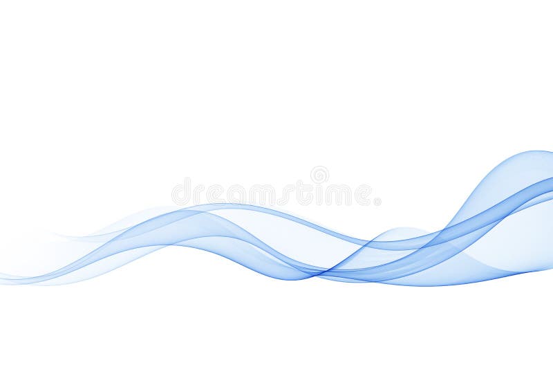 Abstract Background Blue Wavy Lines, Transparent Wave Flow. Stock ...