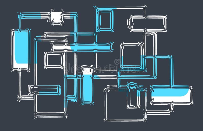 Abstract Background in Blue, White and Grey Stock Illustration ...