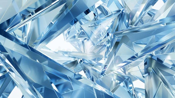 Abstract Background of Blue and White Shards Creating a Sense of Depth ...