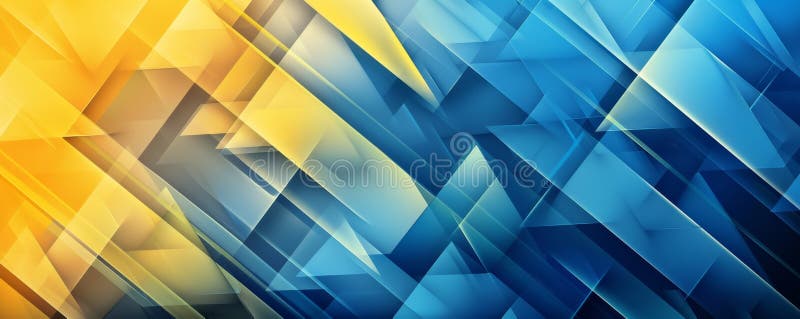 Abstract Background with Blue and Yellow Gradient Geometric Shapes ...
