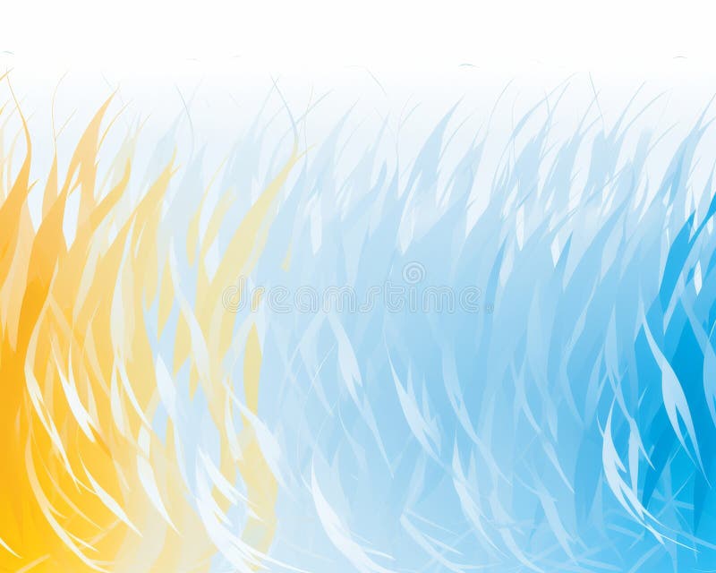 An Abstract Background with Blue Yellow and Orange Grass Stock ...