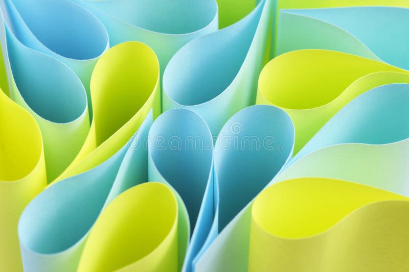Abstract Background Blue and Yellow Paper with Smooth Lines Stock Photo ...