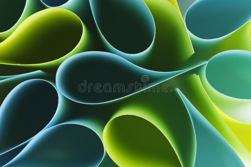 Abstract Background Blue and Yellow Paper with Smooth Lines. Stock ...