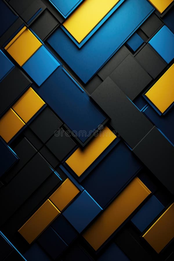 Abstract Background with Blue and Yellow Squares. Suitable for Graphic ...
