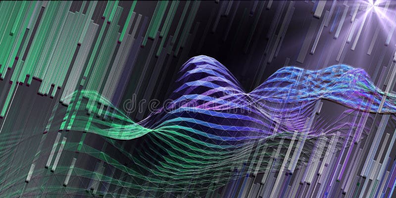 Abstract Background With Blurred Lines Quantum Cryptography Concept Analytics Algorithms Data