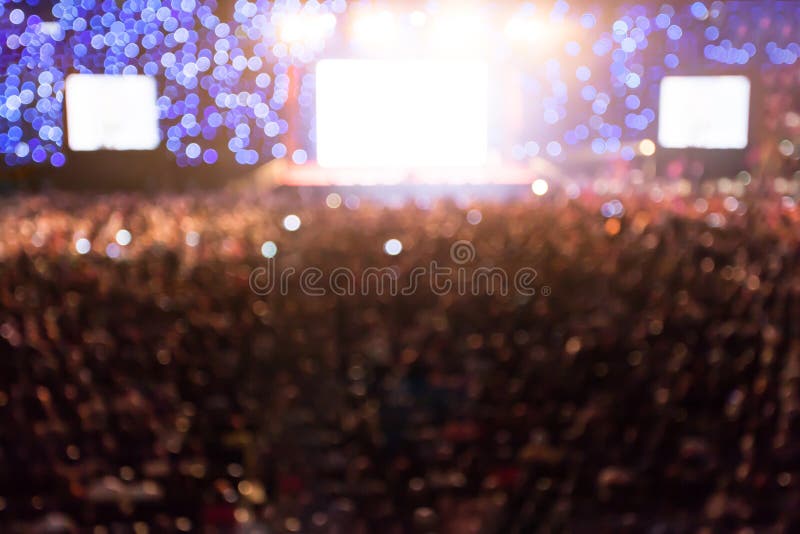 Abstract Background Blurred of Stage Concert with Viewer Stock Image ...